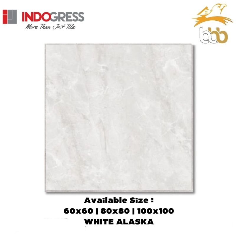 Jual granit indogress 60x60 white alaska | Shopee Indonesia