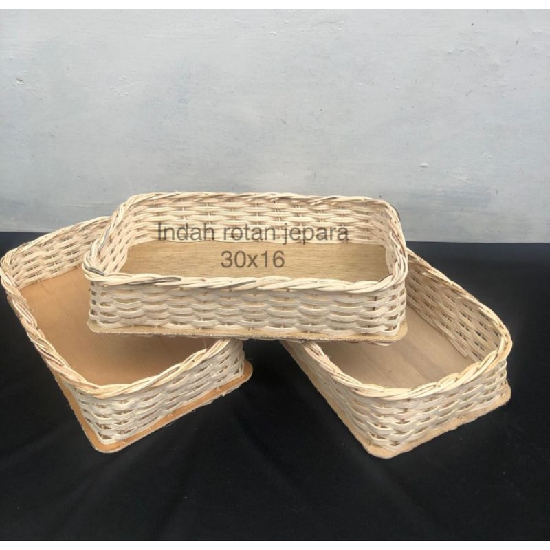 Jual KERANJANG ROTAN PERSEGI PANJANG UKURAN30x15 | Shopee Indonesia