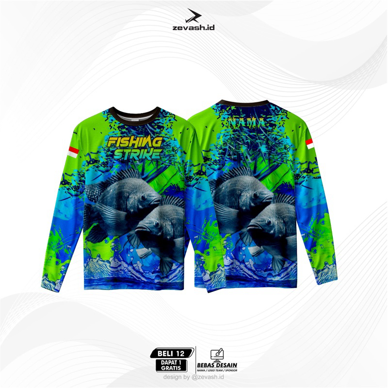 Jual Jersey mancing nila fullprinting gratis ganti nama | Shopee Indonesia