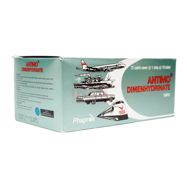 Jual ANTIMO DIMENHYDRINATE BOX, 72 BLISTER 10 TABLET | Shopee Indonesia