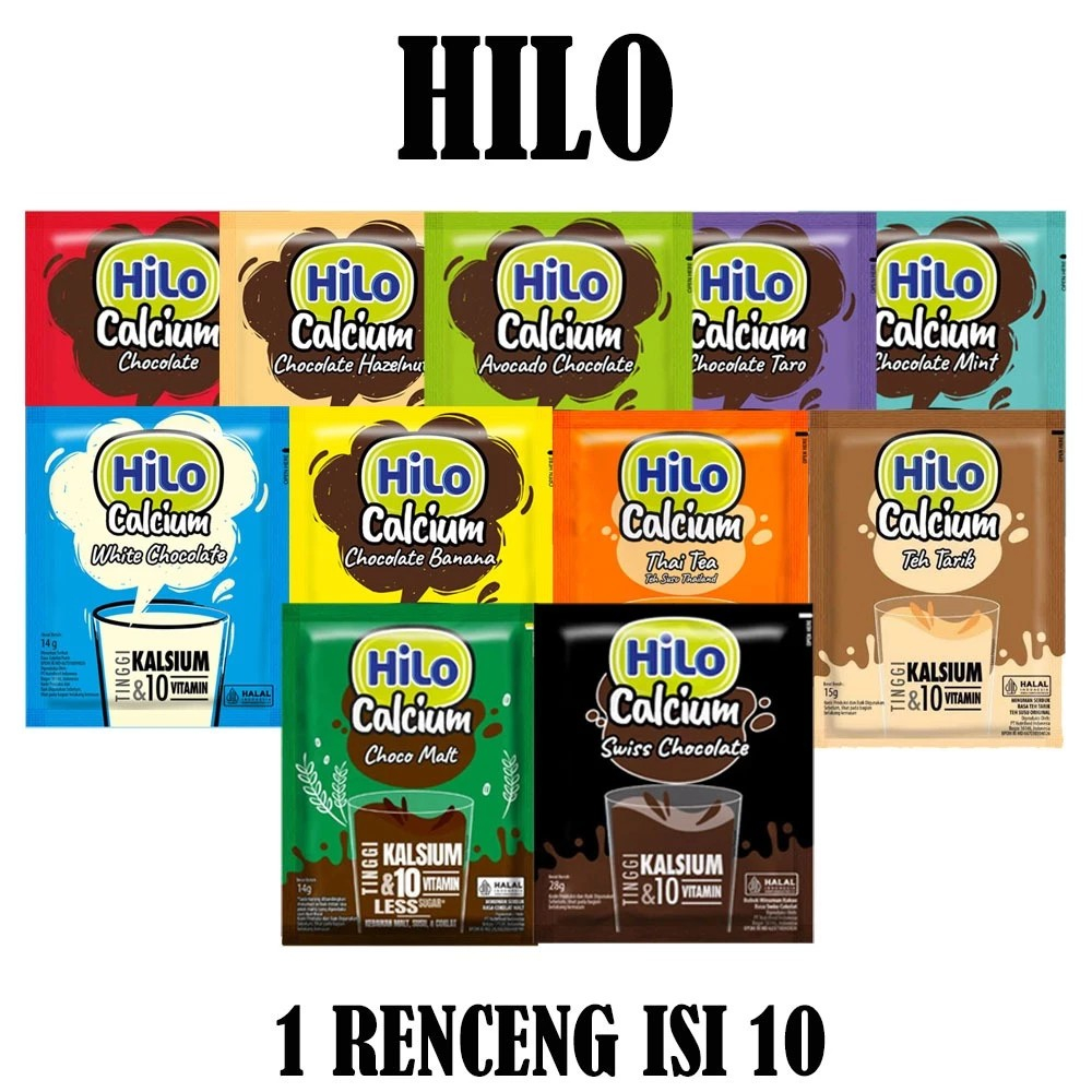Jual SUSU HILO CALCIUM RENCENG ISI 10 KEMASAN 14g | Shopee Indonesia