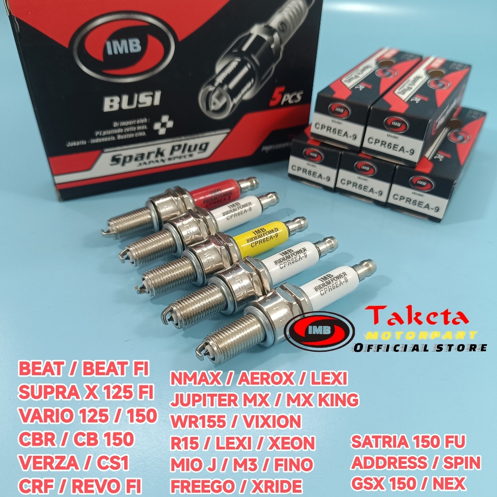 Jual BUSI RACING POWER IRIDIUM CPR6EA BEAT FI / VARIO 125 150 / SUPRA X ...