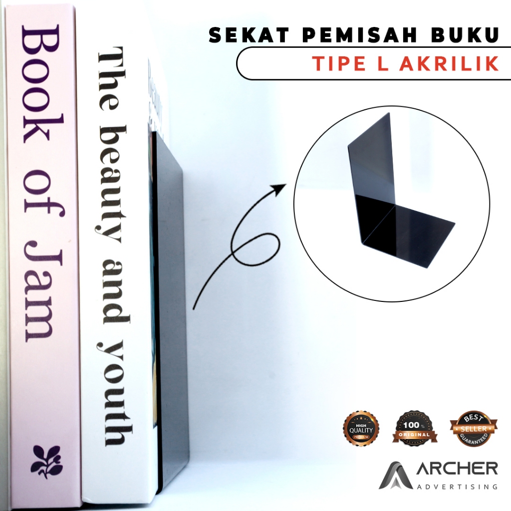 Jual RAK PEMISAH BUKU TIPE L AKRILIK | Shopee Indonesia
