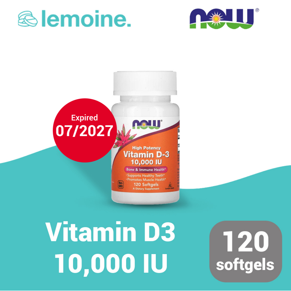 Jual Now Vitamin D3 10,000 Suplemen Kesehatan Tulang & Otot Vitamin D 120 Softgels | Shopee ...
