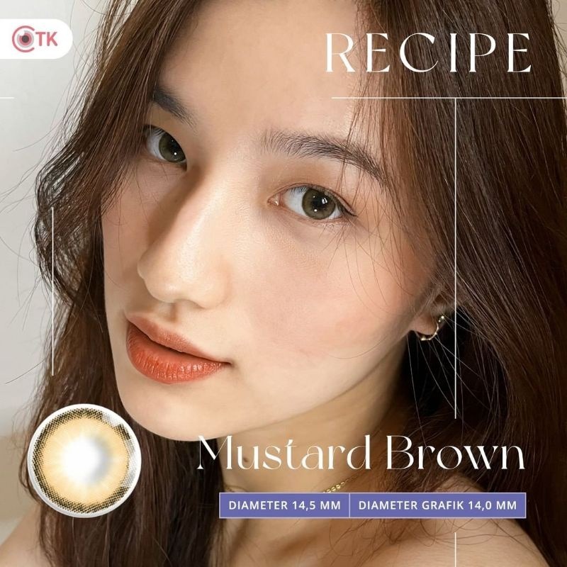 Jual SOFTLENS RECIPE MUSTARD BROWN 14.5MM ( NORMAL S.D -6.00 ) | Shopee ...