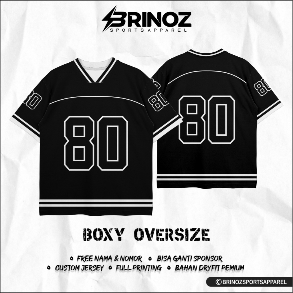 Jual Jersey Boxy Oversize Hitam Minimalis / Bisa Custom Desain / Bisa ...