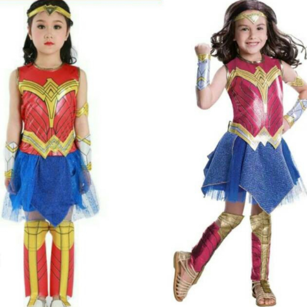 Jual Kostum wonder woman Avengers cewek import lengkap | Shopee Indonesia