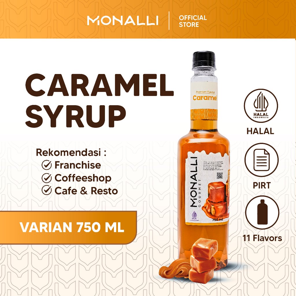 Jual Monalli Syrup - 750 mL Caramel Syrup / Sirup Karamel Premium ...