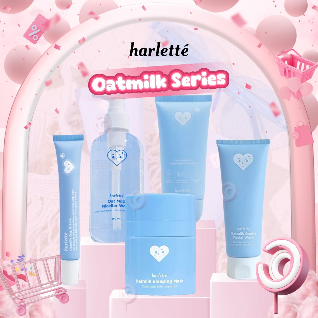 Jual HARLETTE - OATMILK SKINCARE SERIES - Skincare Untuk Wajah Day ...