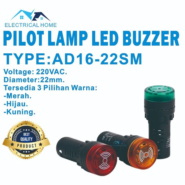 Jual PILOT LAMP LED BUZZER 22mm 220VAC | Shopee Indonesia