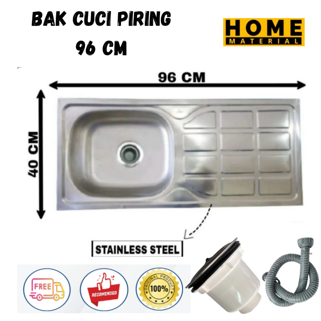 Jual BCP 96CM X 43CM / BAK CUCI PIRING STAINLESS STEEL ALPHARD / Bak ...