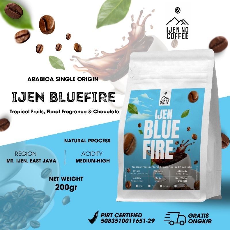 Jual Kopi Arabika Ijen Blue Fire Natural (200gr) | Biji Kopi Premium ...