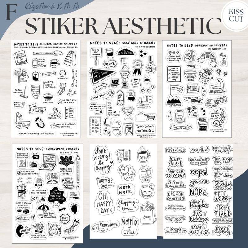 Jual [BISA COD] [PART 6]STIKER HP/STIKER LAPTOP/STIKER AESTHETIC/STIKER ...