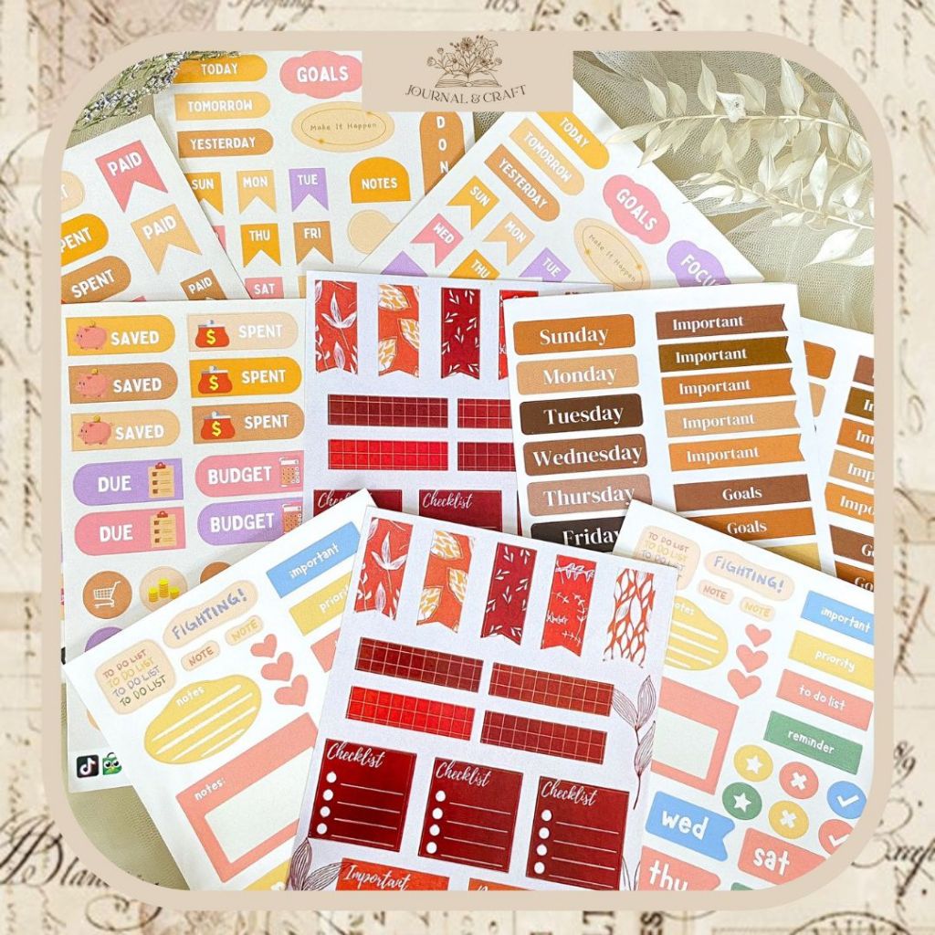 Jual Stiker planner to do list Sticker daily planner label cute ...