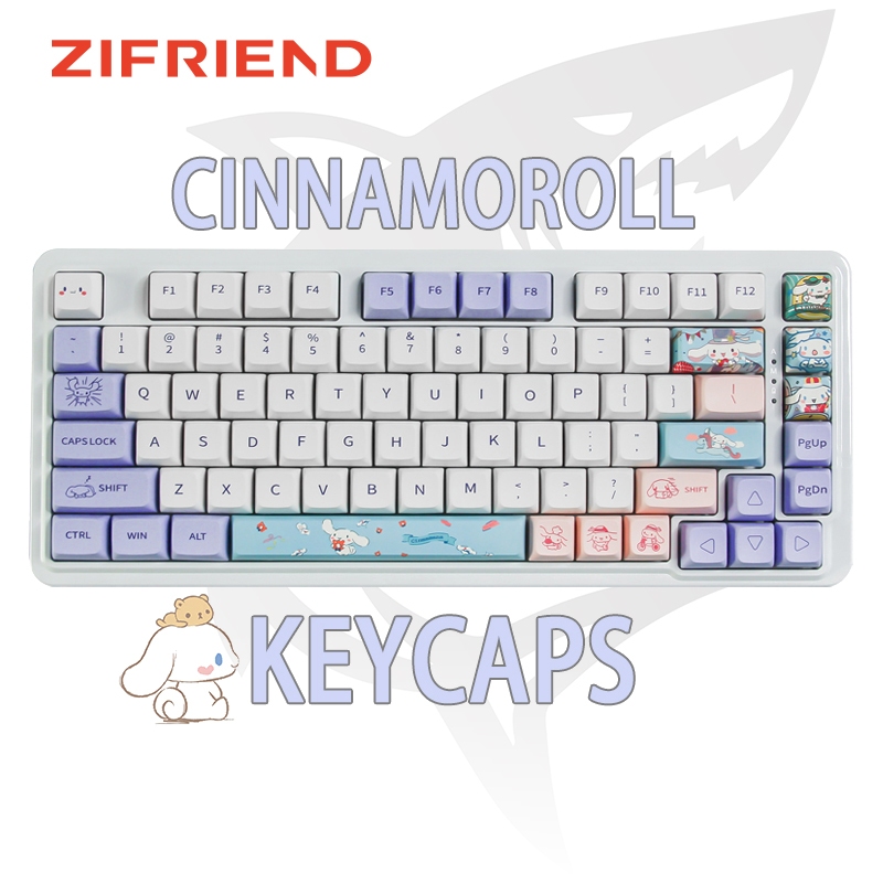 Jual ZIFRIEND Cinnamoroll 144 Key XDA Profile PBT Keycaps Set ...