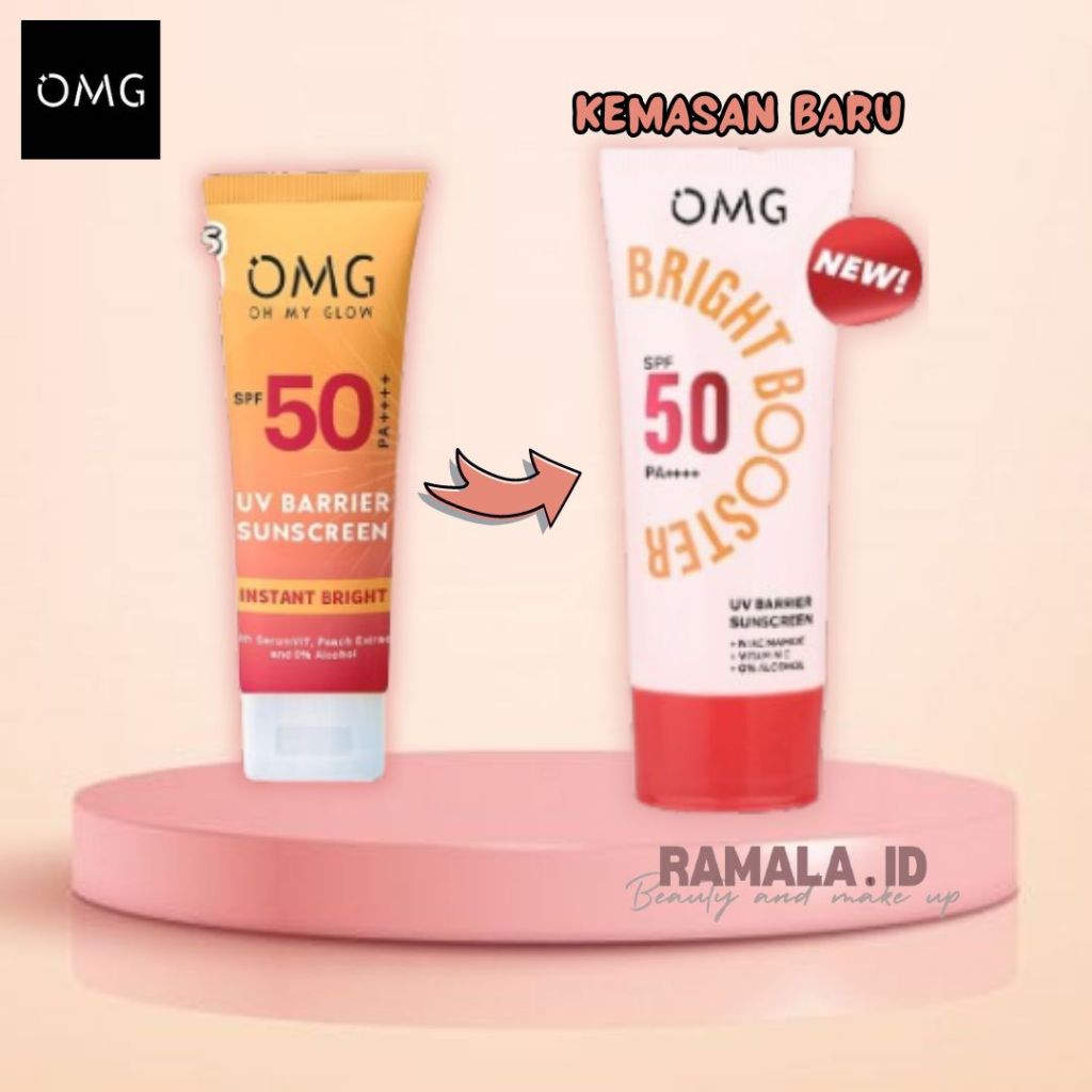 Jual OMG OH MY GLOW UV Barrier Sunscreen SPF 50 PA++++ 25 ml ...