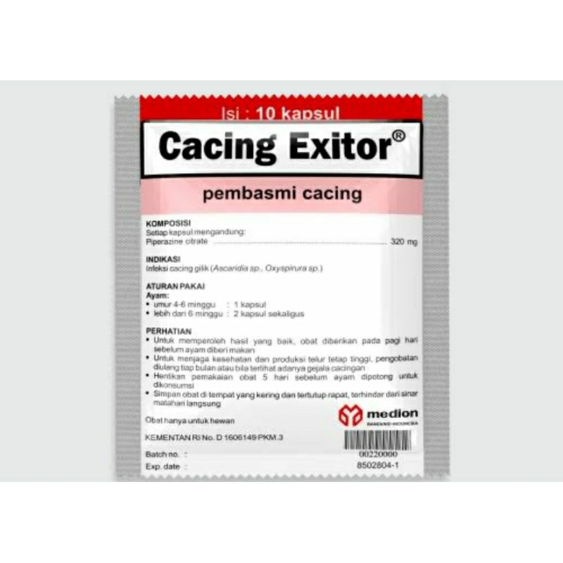Jual Cacing Exitor Obat Cacing Ayam Burung Unggas Hewan Ternak | Shopee ...