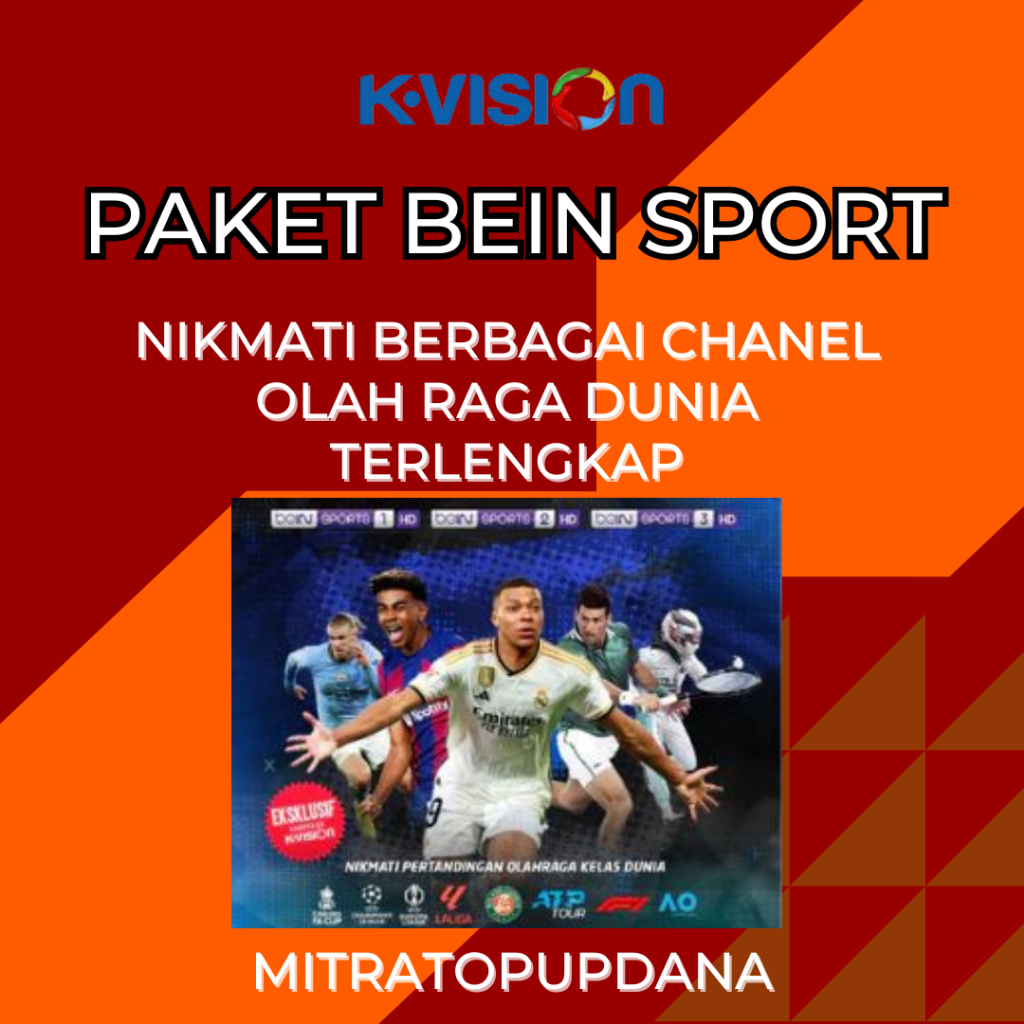 Jual Voucher Paket BEIN SPORT KVISION SALURAN OLAH RAGA DUNIA TERLENGKAP | Shopee Indonesia