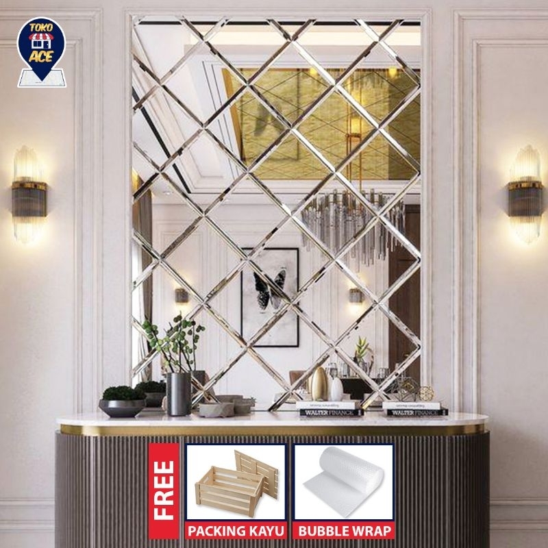 Jual PASANG CUSTOM DEKORASI CERMIN KACA DINDING BEVEL/ KACA BEVEL ...