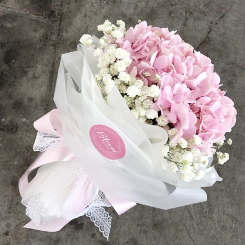 Jual artificials hydrangea pink bouquets bucket buket bunga segar fresh ...