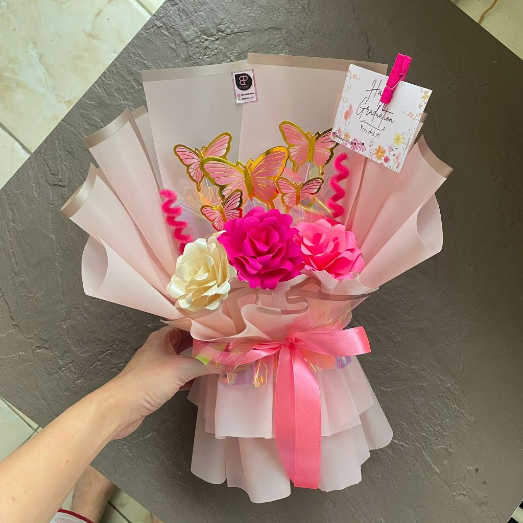 Jual [BUTTERFLY] Bouquet Buket Bunga Kupu-Kupu LED Lampu For Gift ...