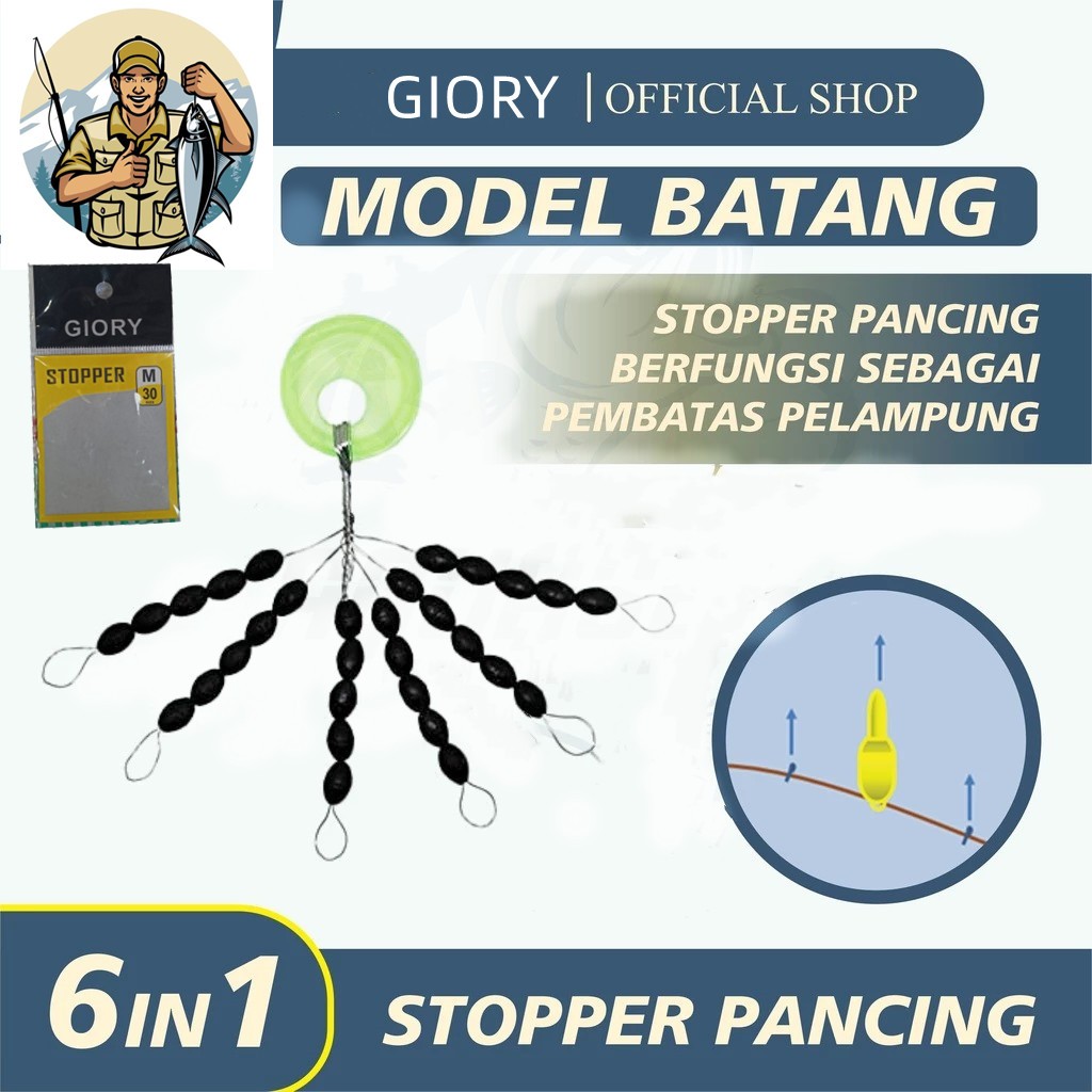 Jual Stopper Batang Float Orca Pancing Warna Kuning/Hitam Alat Pancing ...
