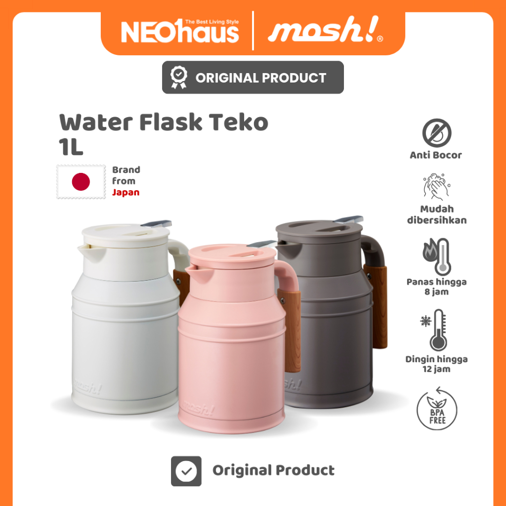 Jual MOSH TANK 1L - Termos Mosh - Teko Stainless Steel 1 - 1,5 Ltr | Shopee Indonesia