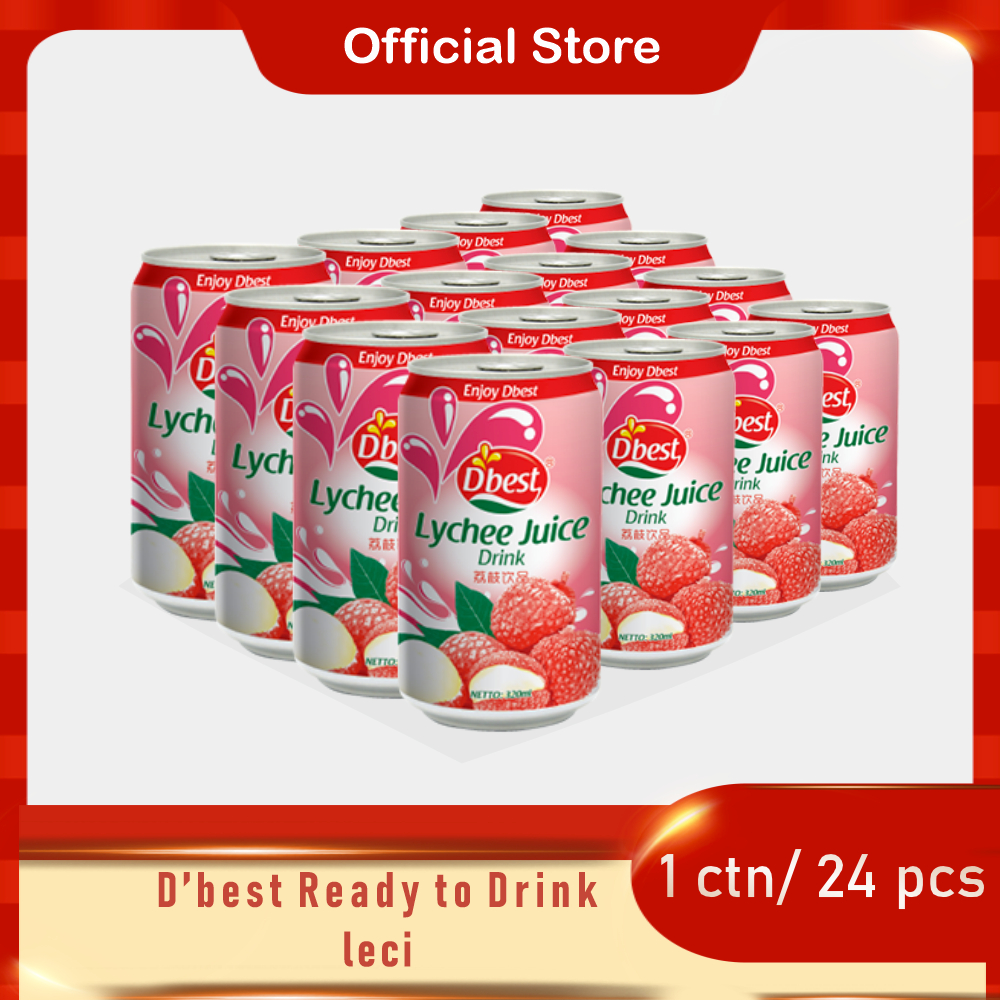 Jual Minuman Kaleng D'best Lychee 320 ml (1 karton / 24 pcs) | Shopee ...