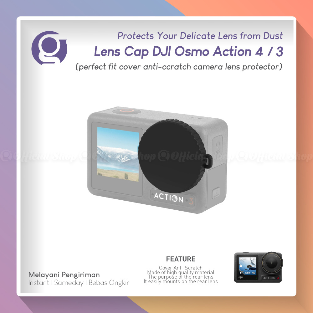 Jual Lens Cap for DJI Osmo Action 5 Pro 4 3 Tutup Pelindung Cover Lensa ...