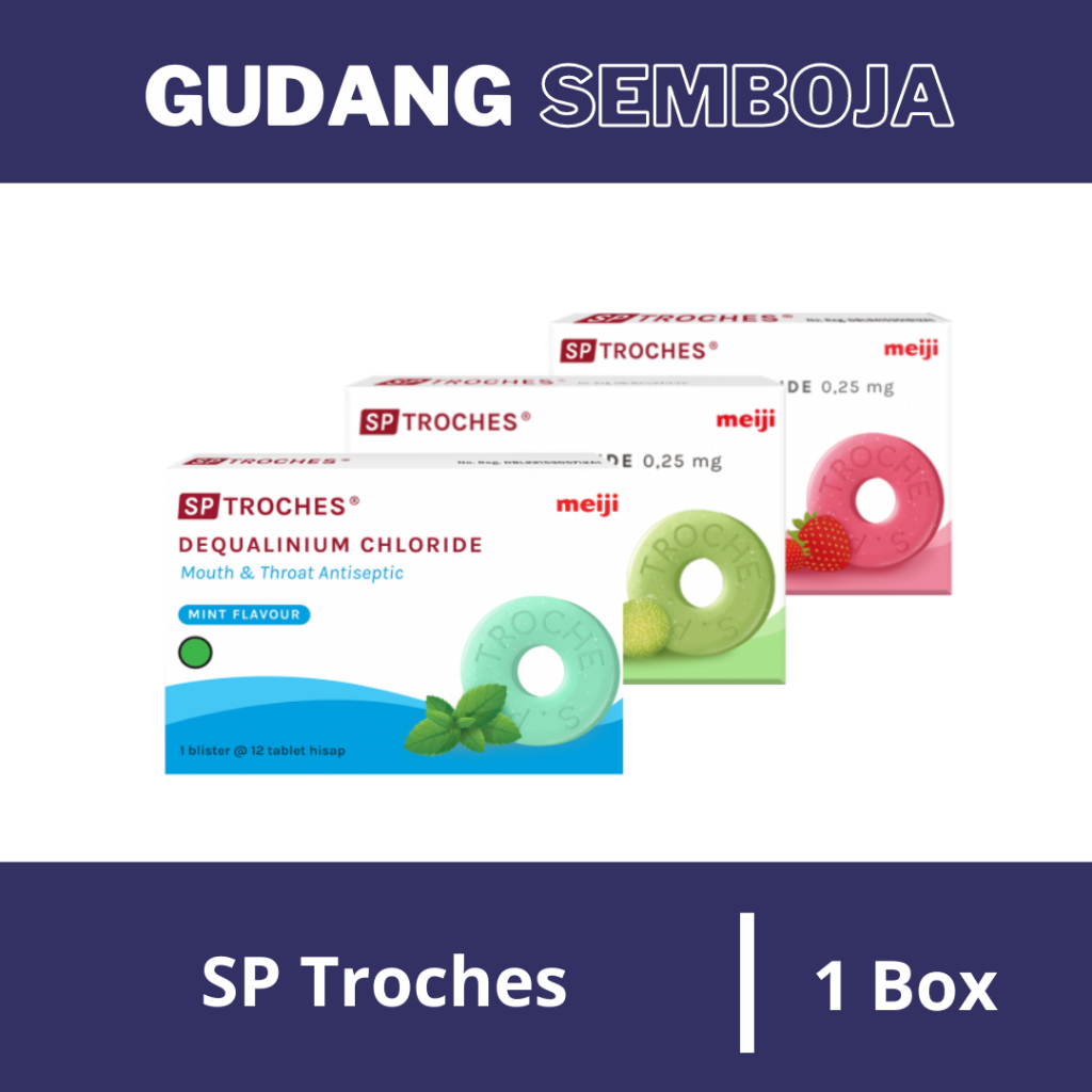Jual SP Troches Meiji 1 Box Isi 12 Tablet Hisap / Obat Radang Sakit ...