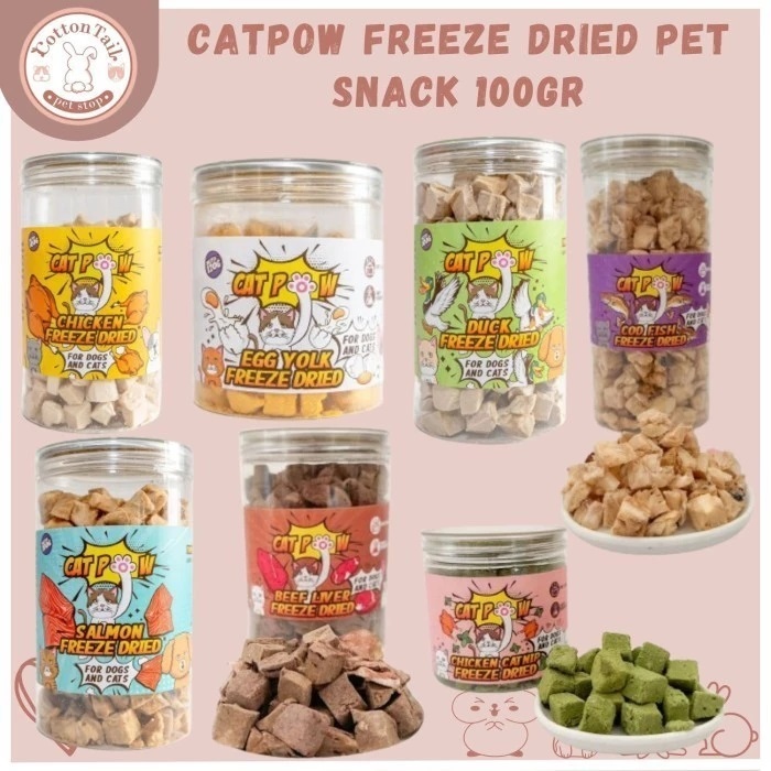 Jual CATPOW Freeze Dried Pet Snack for Dogs & Cats 50gr/100gr ~ Snack ...