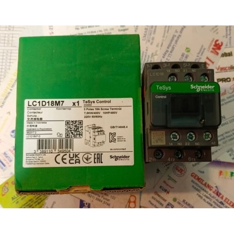 Jual Kontaktor LC1D18M7 3P 18 Ampere 220 VAC SCHNEIDER | Shopee Indonesia