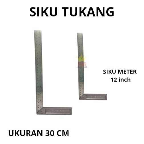 Jual SIKU TUKANG 30 CM / SIKU METER 12 INCH | Shopee Indonesia