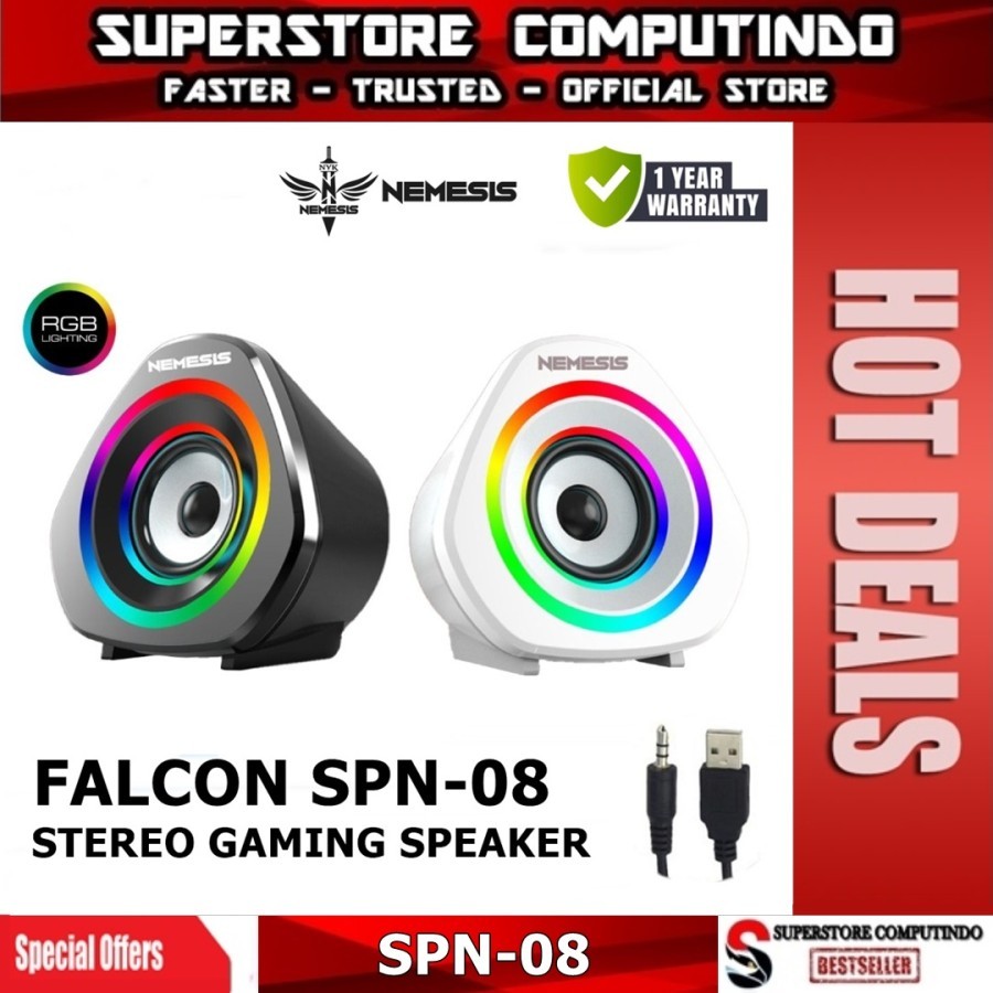 Jual Speaker Gaming Stereo RGB NYK Nemesis SPN-08 | SPN08 Falcon | Shopee Indonesia