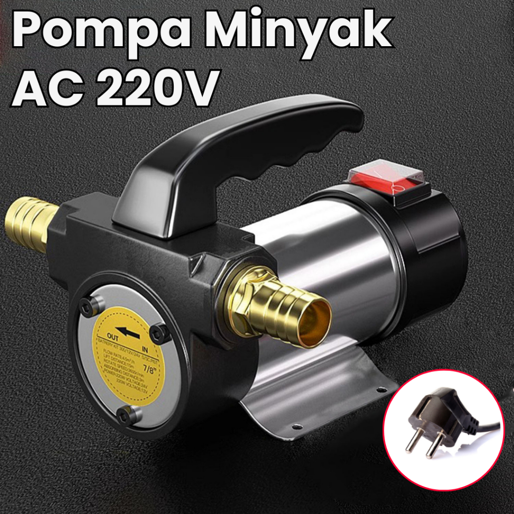 Jual Pompa minyak AC 220 Volt solar elektrik pompa sedot cairan bensin ...