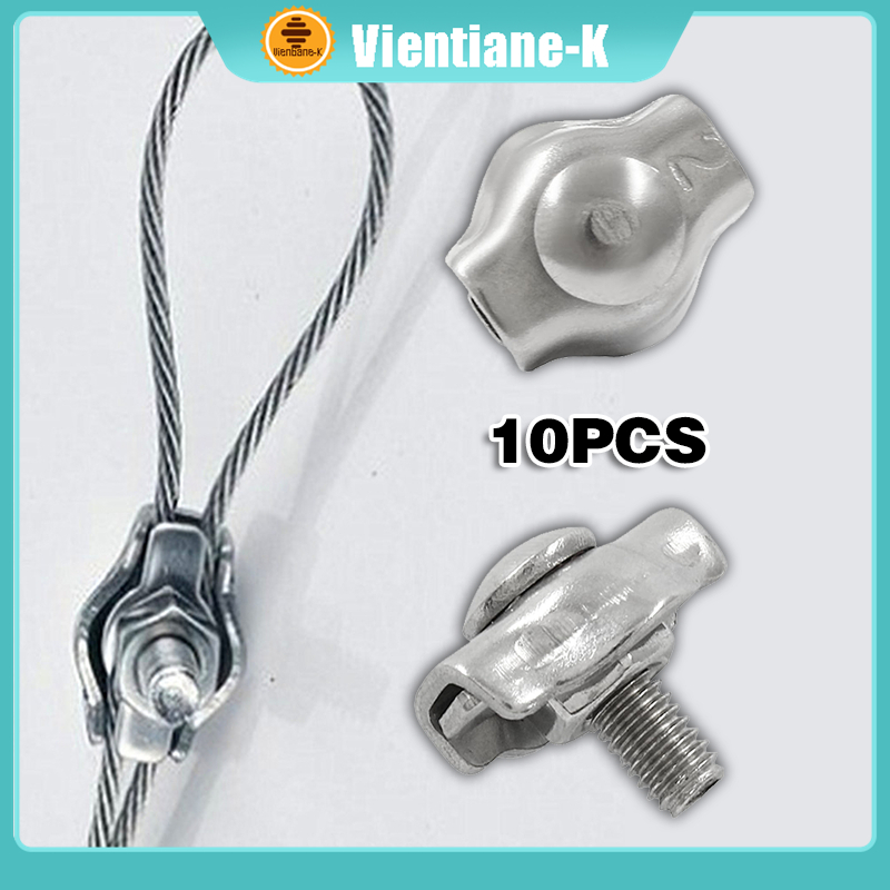 Jual 10PCS Klem Seling Wire Rope Clips M2 Stainless Steel Cable Simple ...