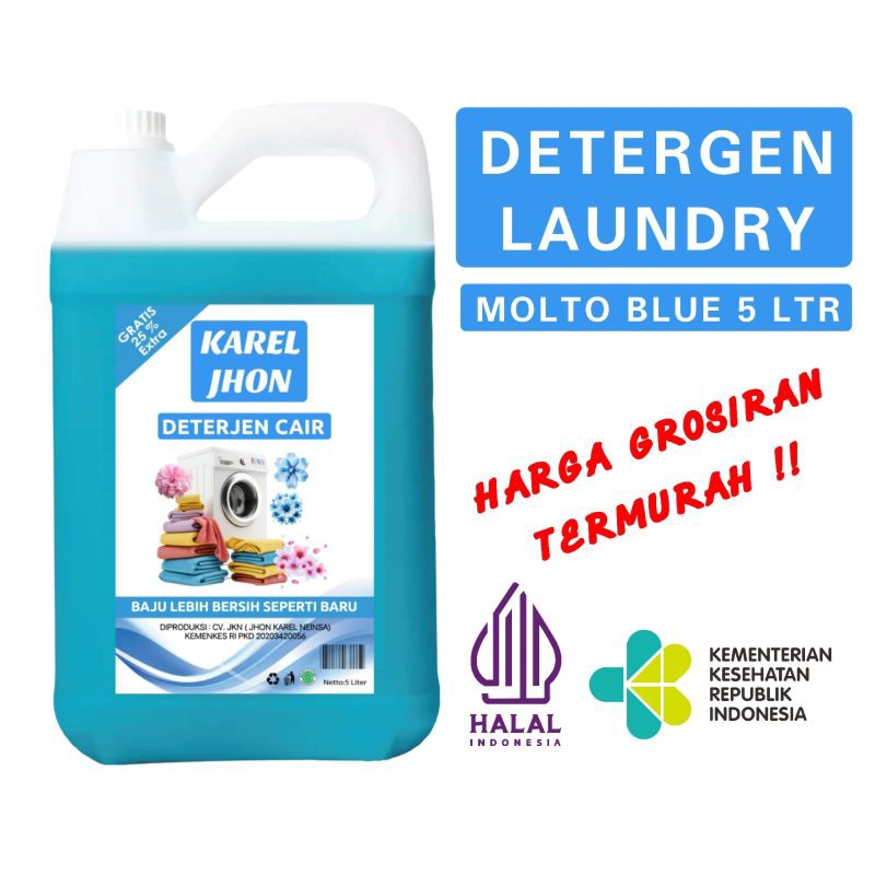 Jual Deterjen/Deterjen Laundry/Deterjen Pakain 5 Ltr Molto Blue ...