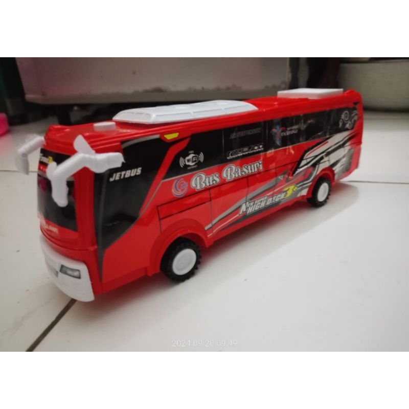 Jual Mainan Mobil Mobilan Anak Bus Basuri 30cm Bus Telolet Ukuran Mini ...