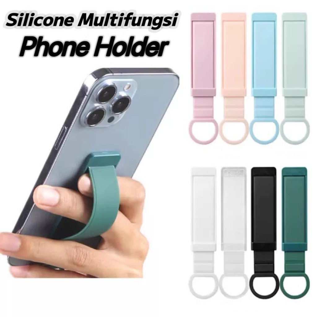 Jual Silicone Multi-Funsi Universal Pemegang Holder Phone Grip & Stand ...