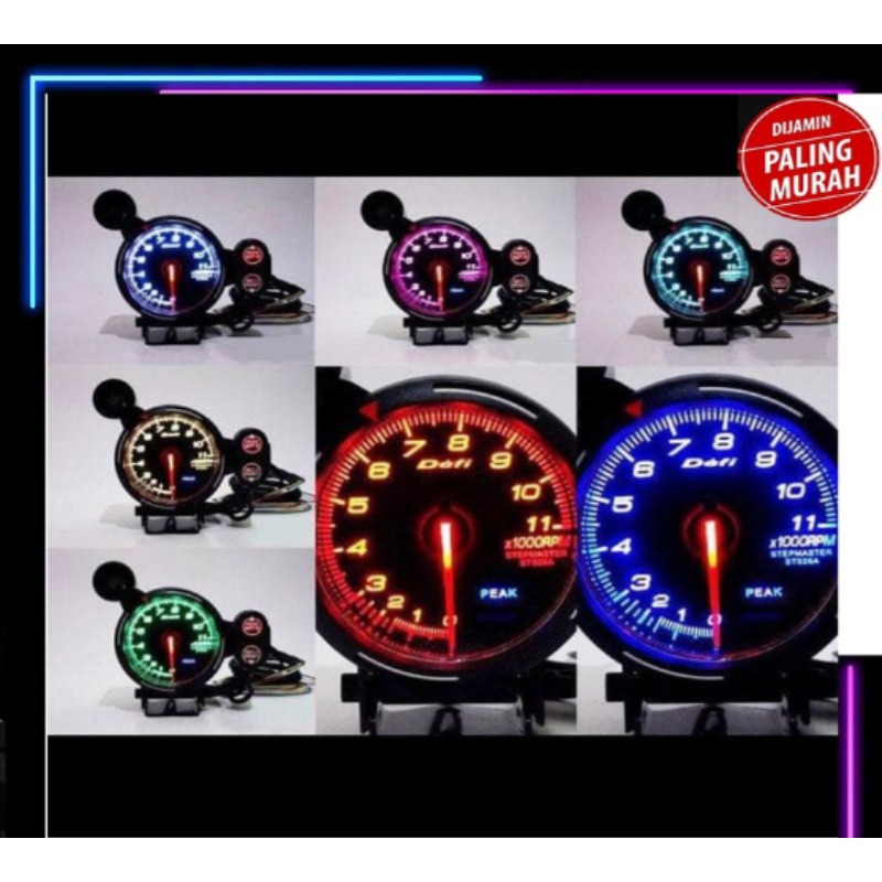 Jual Tachometer 7 Warna Takometer RPM Universal NON LOGO | Shopee Indonesia
