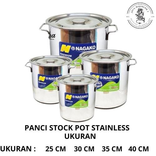 Jual Panci Stock Pot stainless Besar Stainless Steel + Tutup UK 25cm ...