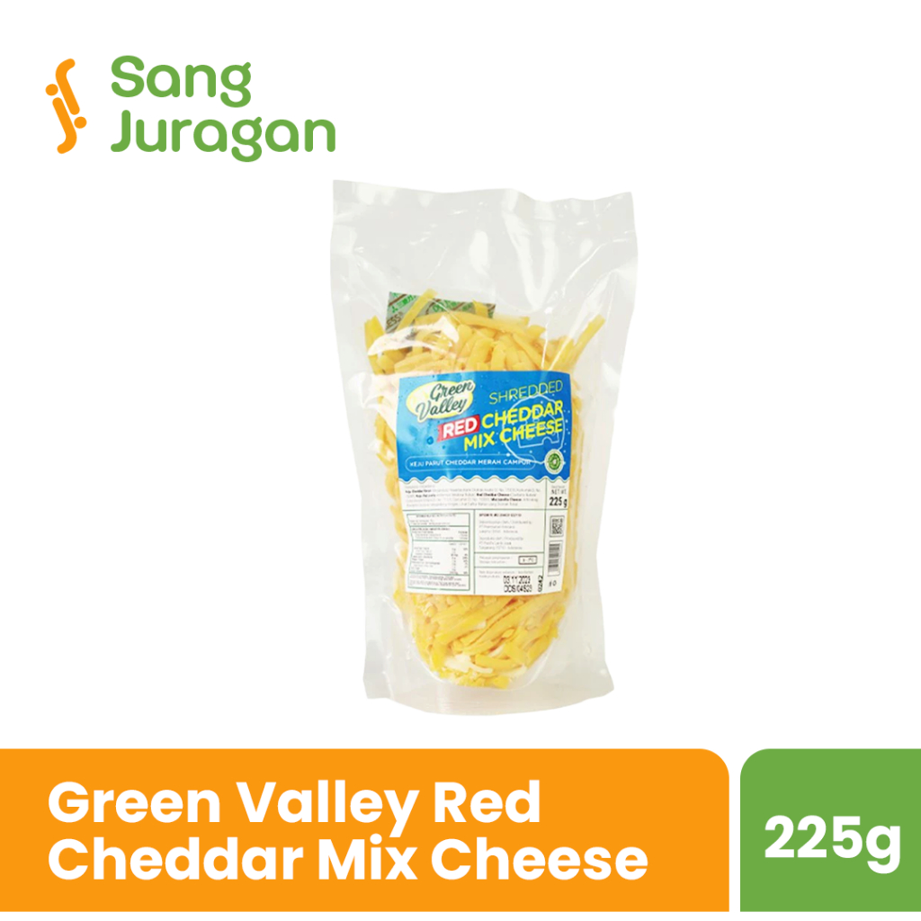Jual Green Valley Shredded Red Cheddar Mix Cheese 225g | Shopee Indonesia