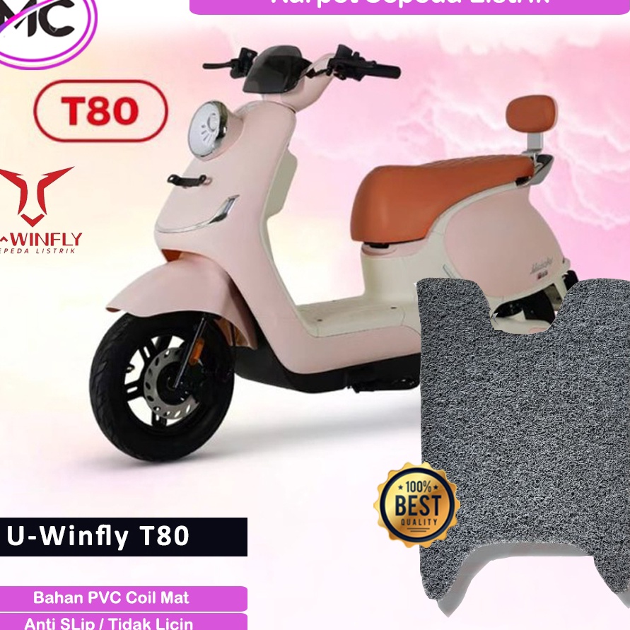 Jual POTONGAN HARGA Karpet Sepeda Listrik Uwinfly T8 Model Bihun Alas Pijakan Kaki Anti Slip ...