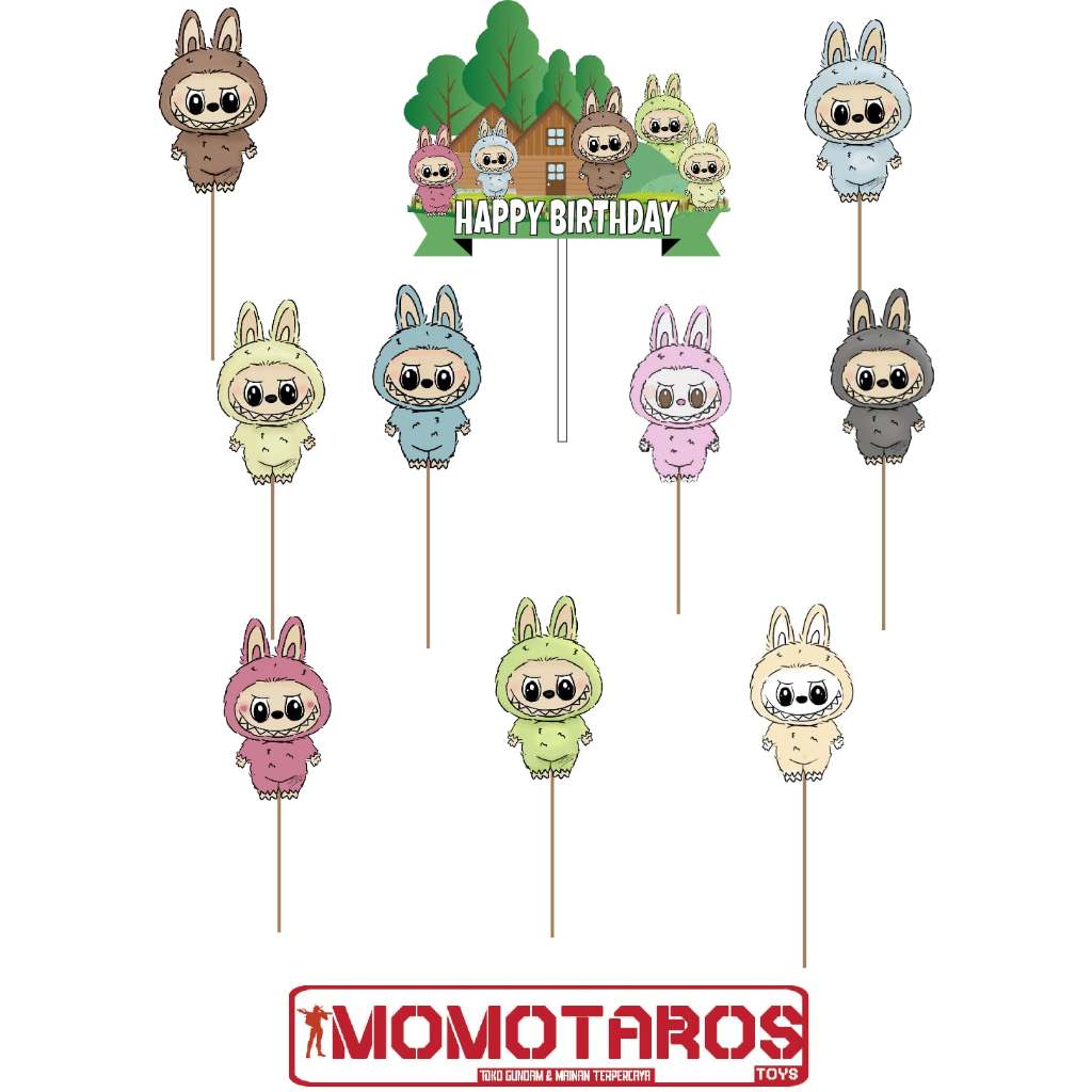 Jual Cake topper Labubu isi 10 pcs | Shopee Indonesia