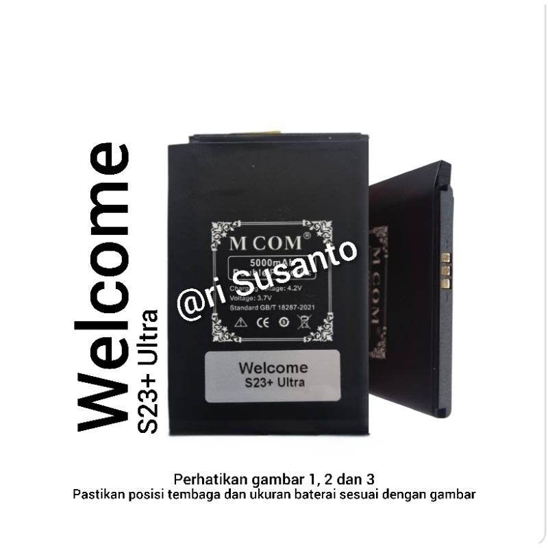 Jual Baterai MCOM for Welcome S23+ Ultra / Welcome S23 Plus Ultra Double Power 5000mAh batere ...