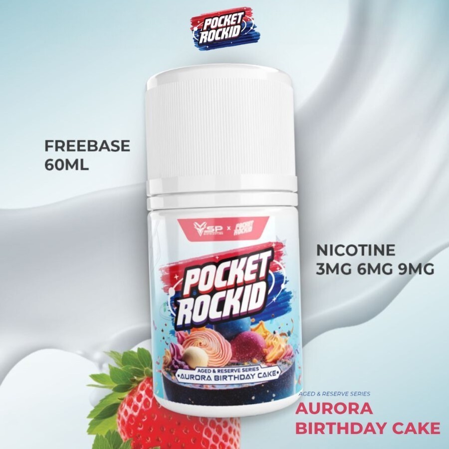 Jual Pocket Rockid Aurora Birthday Cake 60ml Freebase Authentic by ...