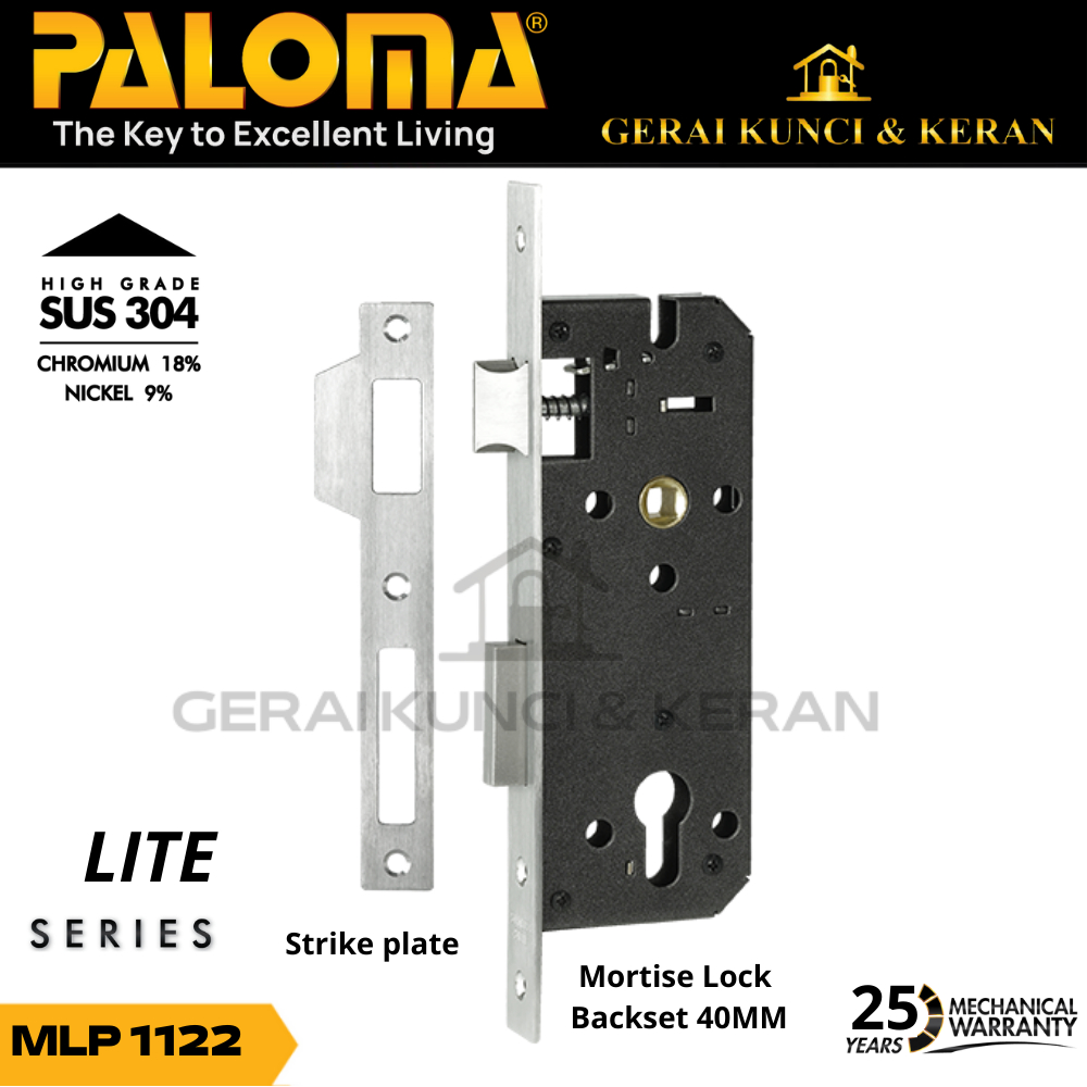 Jual BODY KUNCI MORTISE LOCK PALOMA MLP 1122 LITE SERIES SWING ...