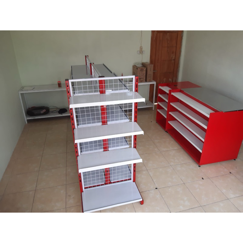 Jual Paket Meja Kasir Dan Rak Minimarket Free ongkir Klaten, Jogja, dan ...