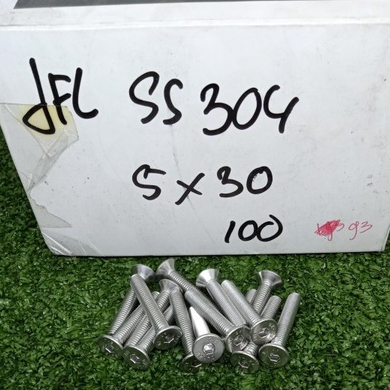 Jual BAUT VERSENG L STAINLESS M5 x 30 - B/O JFL SS304 M5X30 P0.8 ...