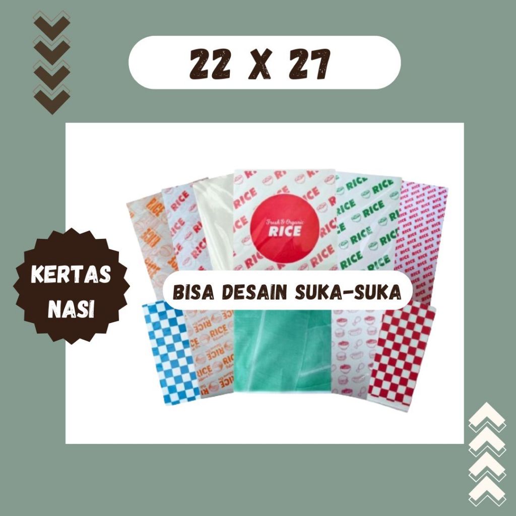 Jual KERTAS NASI KFC | LOGO printing | 27 X 22 | Foodgrade | Paper wrap ...